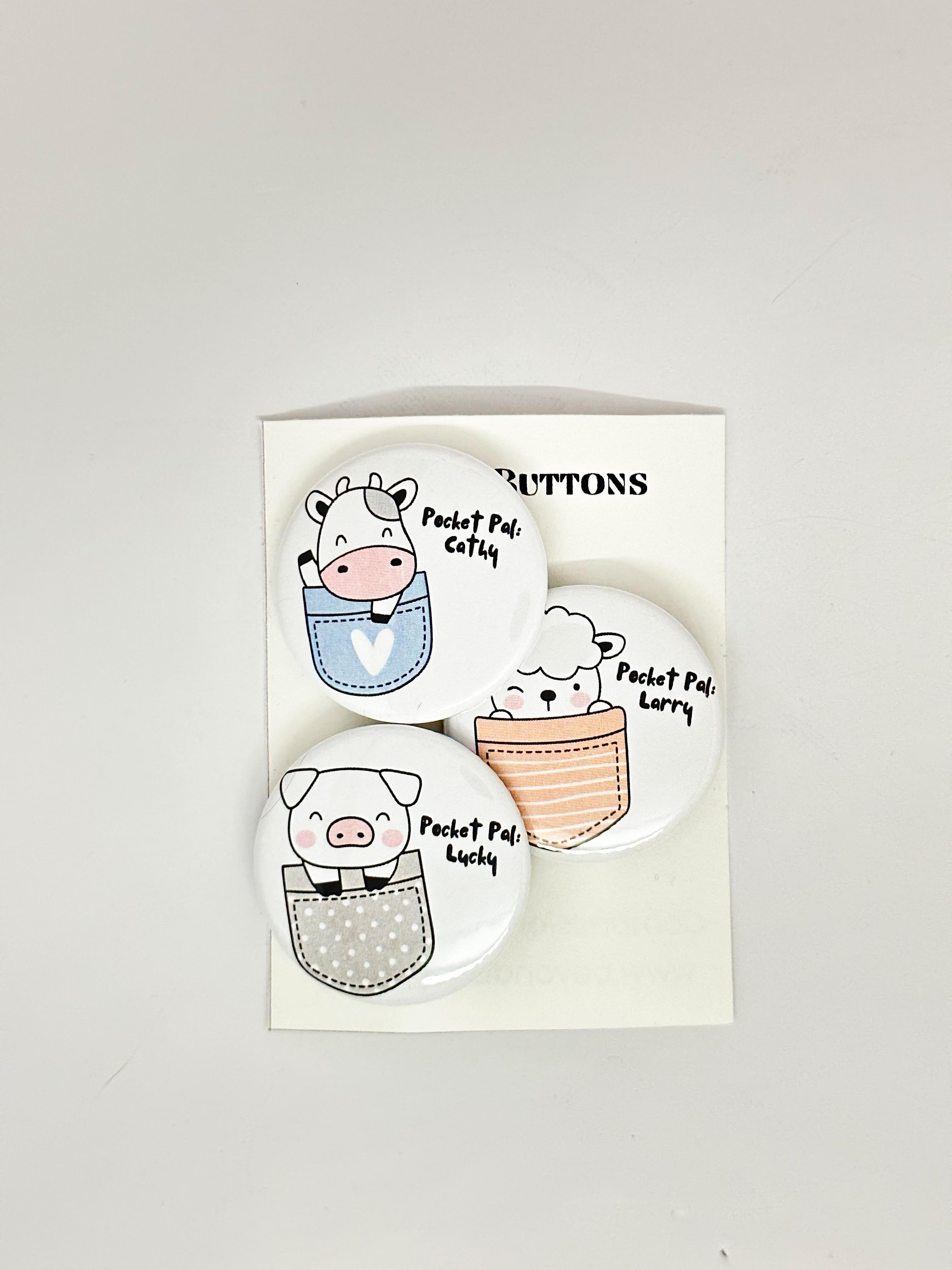 Three Pack, Pocket pals theme | Beyond Buttons