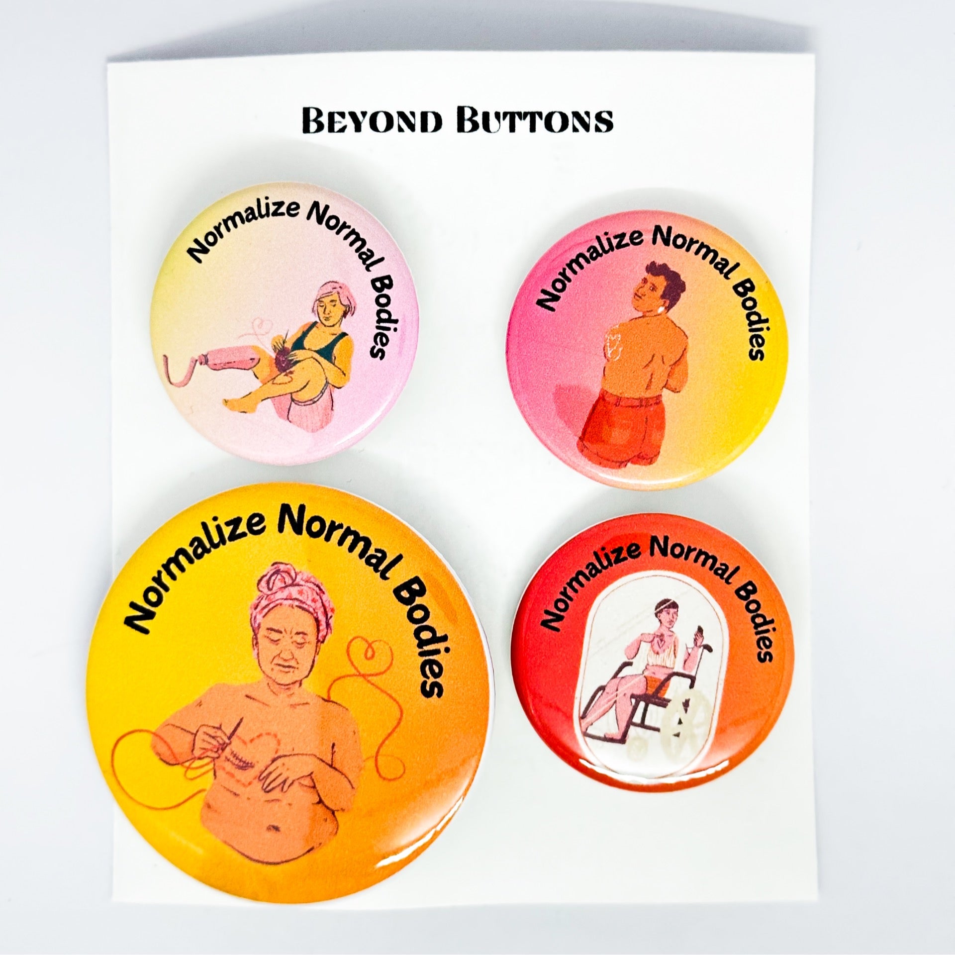 Four Pack of Body Buttons | Beyond Buttons