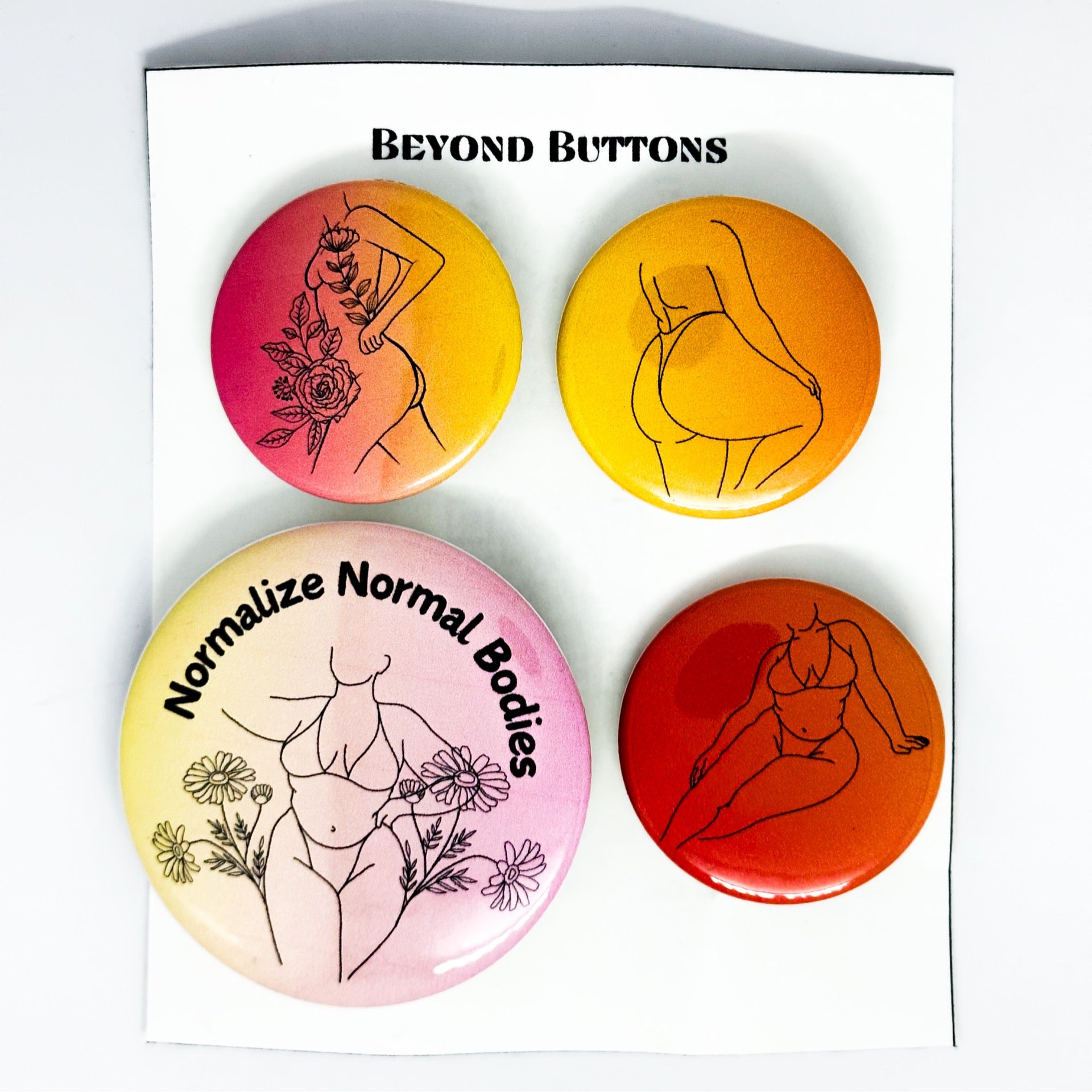 Four Pack of Body Buttons | Beyond Buttons